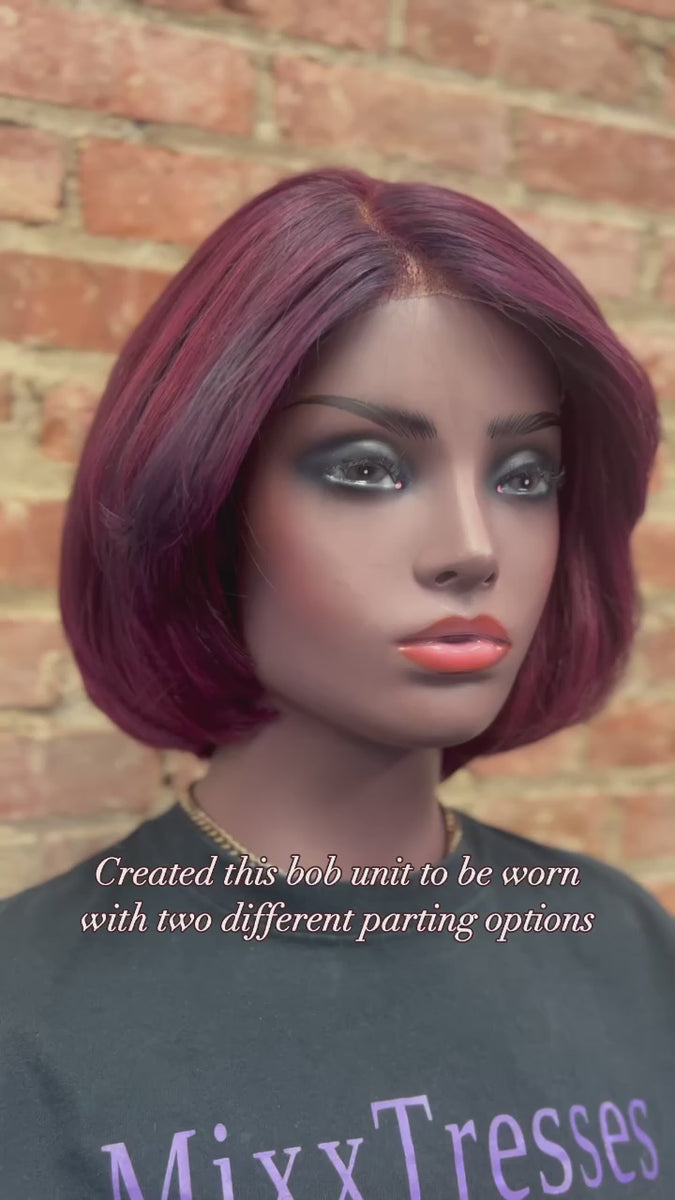 Burgundy Bobianna Closure Unit – MixxTresses Hair Collection